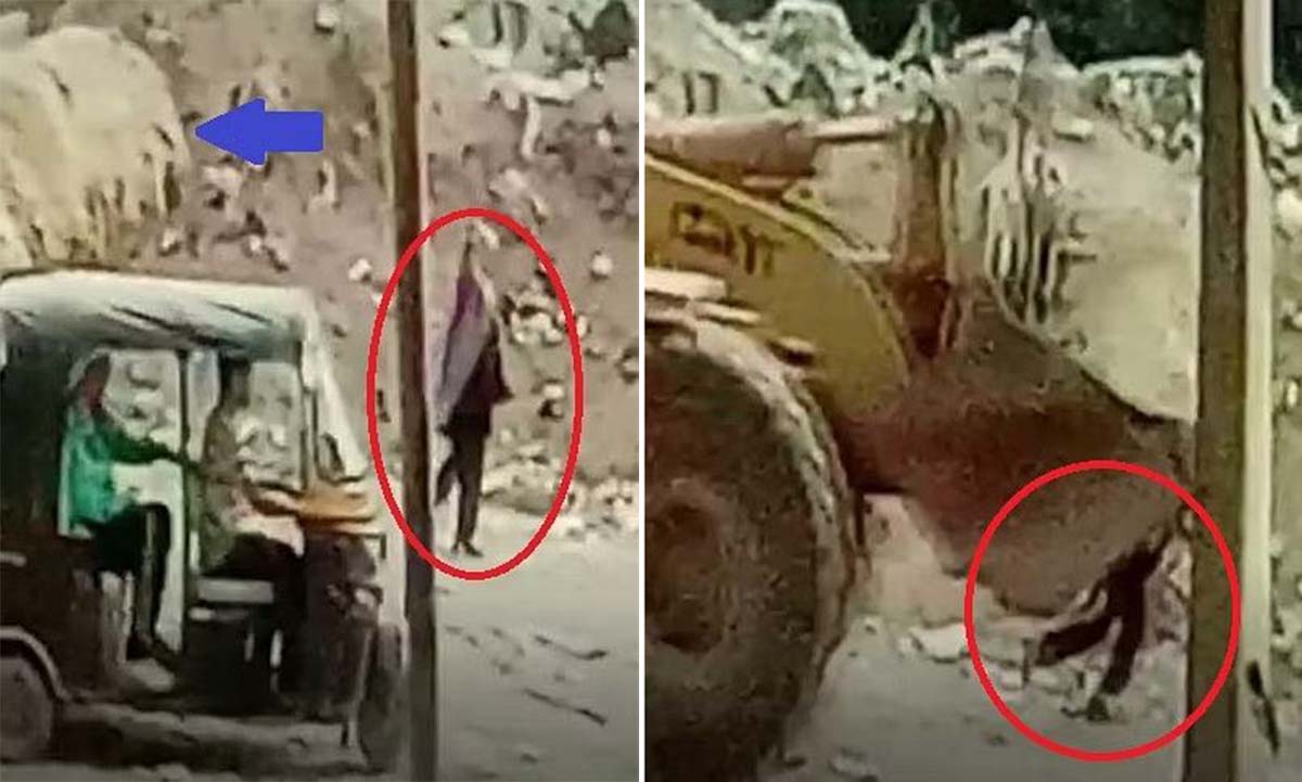 فيديو يحبس الأنفاس شاهد لحظة دهس حفار لامرأة في القاهرة