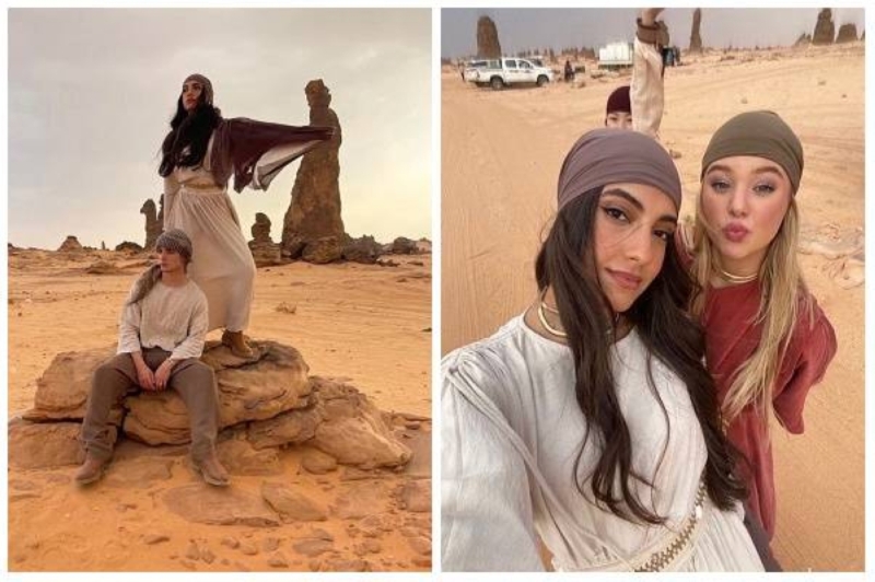 بالصور فرقة ناو يونايتد في رحلة برية بصحراء المملكة
