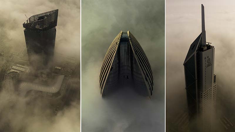 شاهد ضباب كثيف يغطي سماء الكويت وانعدام شديد للرؤية على الطرقات العامة ...