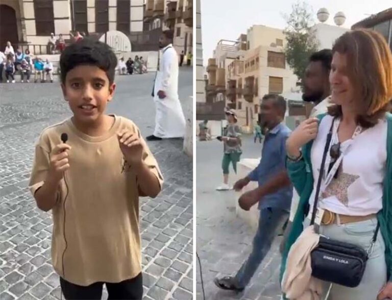 شاهد طفل سعودي يتحدث الإنجليزية بطلاقة ويجري مقابلات مع أجانب في جدة ...